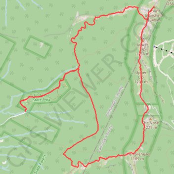 Mount Mansfield Loop via Maple Ridge Trail, Long Trail and Sunset Ridge ...
