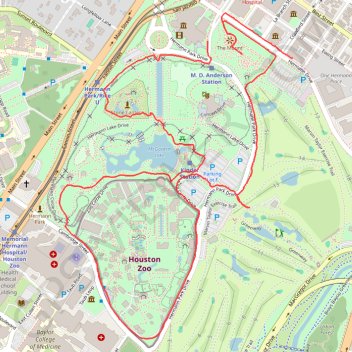 Hermann Park Loop Walking: trail, distance, elevation, map, profile and ...