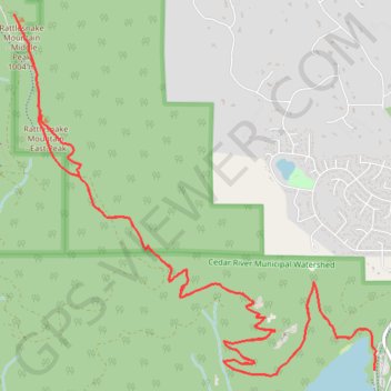 Rattlesnake Mountain and Windy Landing from Rattlesnake Lake via ...